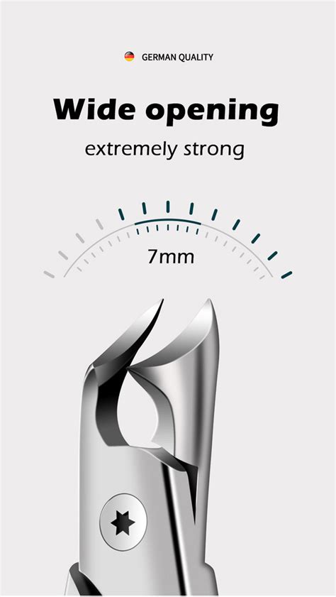 Нокторезачка за врастнали нокти от неръждаема стомана Добра за рязане на дебели и твърди нокти