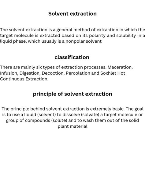 Solvent Extraction Pdf Chromatography Solubility
