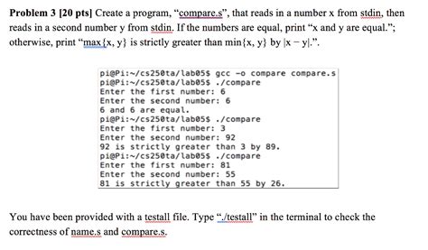 Solved Problem 3 120 Pts Create A Program Compares