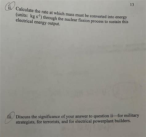 Solved 6 Consider This Nuclear Electric Generating Station