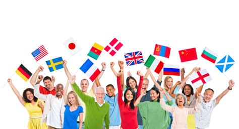 Personas De Diferentes Países Que National Flags Foto De Stock Y Más