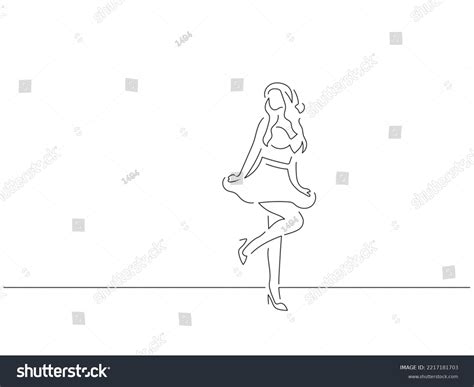 Sexy Woman Line Art Drawing Style Stock Vector Royalty Free 2217181703 Shutterstock