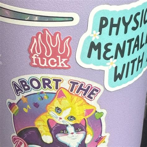 Small Pink No Mini Stickers Waterproof Waterbottle Stickers Tiny