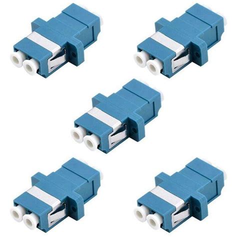 Lc Fiber Optic Adapter Lc To Lc Duplex Singlemode Coupler 5 Pack Blue Lazada Ph
