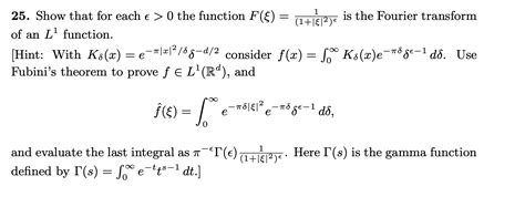 Real Analysis Fourier Transform Of An L1 Function Stein And