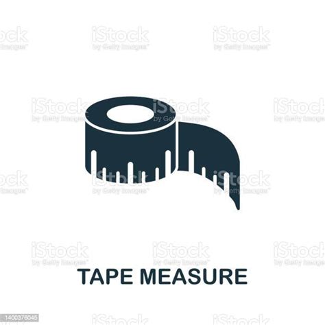 테이프 측정 아이콘입니다 재봉 장비 컬렉션의 간단한 그림 웹 디자인 템플릿 인포그래픽 등을 위한 크리에이티브 테이프 측정 아이콘 가냘픈에 대한 스톡 벡터 아트 및 기타