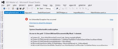 Wpf Access To The Path ‘c Users Michael Documents My Music Is Denied Michaels Techbox