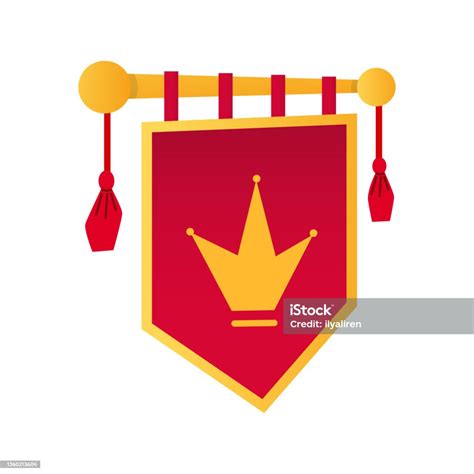 팔의 로얄 코트 현대적인 플랫 디자인 스타일 단일 고립 개체 개념에 대한 스톡 벡터 아트 및 기타 이미지 개념 국왕 금색 Istock