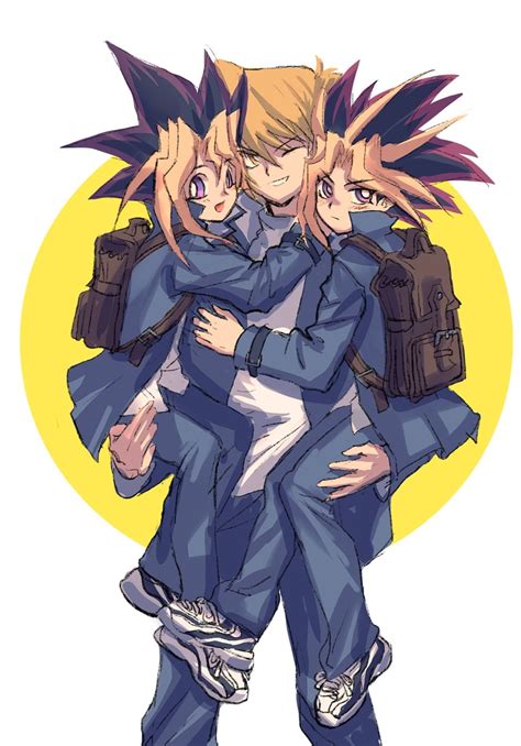 Muto Yugi Yami Yugi And Jonouchi Katsuya Yu Gi Oh And More Drawn By Spot Dian Danbooru