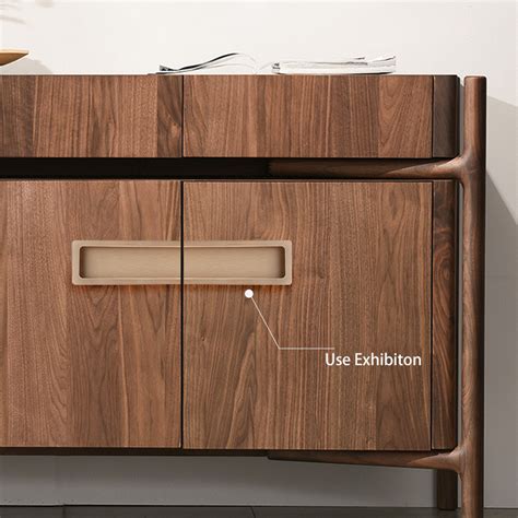 Embedded Concealed Handle Slotted Wardrobe Drawer Aluminum Alloy