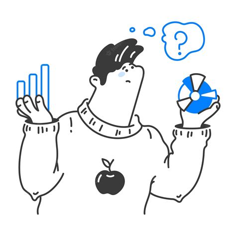 Premium Vector Businessman Confused About Statistics Data