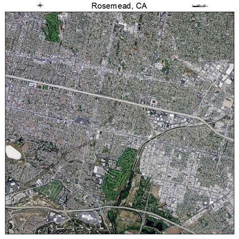 Aerial Photography Map Of Rosemead Ca California