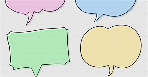 흰색 배경에 말풍선 그룹 벡터 Unsplash의 그림 이미지