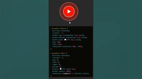 play button pulse effect css coding css pulse animation youtube