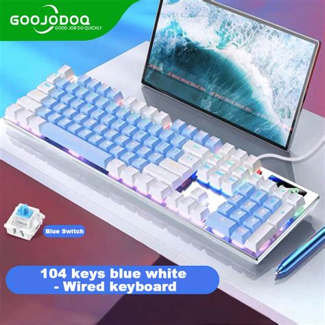 Jual Goojodoq Wireless Bluetooth Mechanical Keyboard Gaming Keyboard PBT Keycaps Hot Swappable