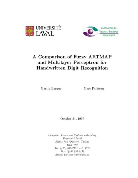 A Comparison Of Fuzzy Artmap Pdf