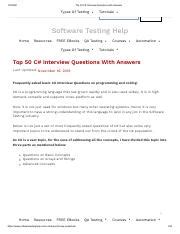 C Interview Questions With Answers Pdf 1 9 2020 Top 50 C Interview Questions With Answers
