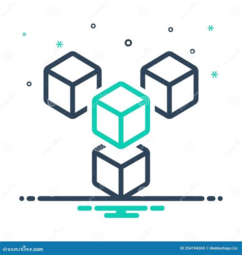 Mix Icon For Module Product And Cube Stock Illustration Illustration Of Hexahedron Peice