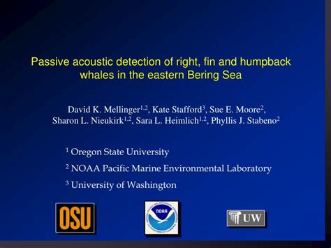 Ppt Passive Acoustic Detection Of Right Fin And Humpback Whales In
