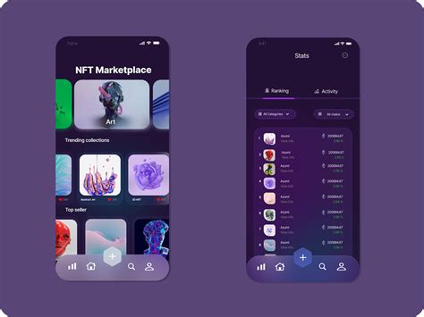 UI Design A Dark Mode NFT App On Behance