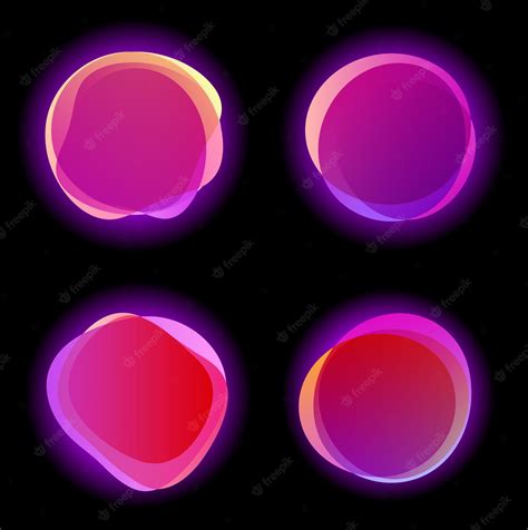 Premium Vector Abstract Blur Shapes Pink Color Gradient Iridescent Colors Effect Soft