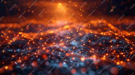 Premium Photo An Abstract Network Of Linked Nodes And Lines Generative Ai