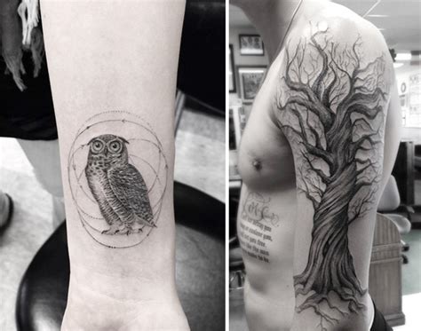 Geometric Tattoos By Dr Woo Whos Been Experimenting With Ink Since He