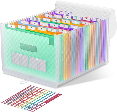 Abc Life 26 Pockets Accordian File Organizer Expanding File Folder A4 Letter Size