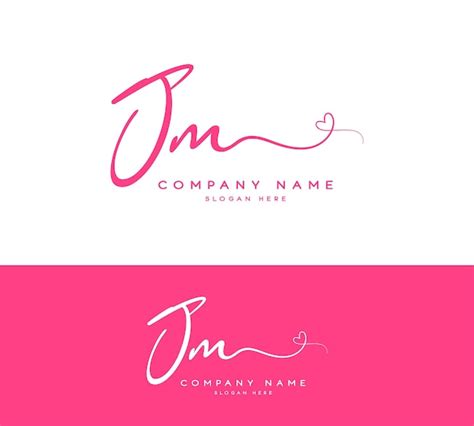 Premium Vector J M Jm Initial Letter Handwriting And Signature Logo