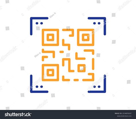 Qr Code Line Icon Scan Barcode Stock Vector Royalty Free 2234876167 Shutterstock