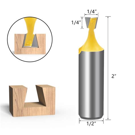 Tooltekt® Dovetail Router Bits 12 Shank