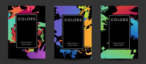 페인트 스플래시 장식 요소 다채로운 예술 푸터 추상적인 크리에이티브 디자인 손으로 그린 텍스처가 있는 배경 컬렉션 구도에 대한 스톡 벡터 아트 및 기타 이미지 Istock