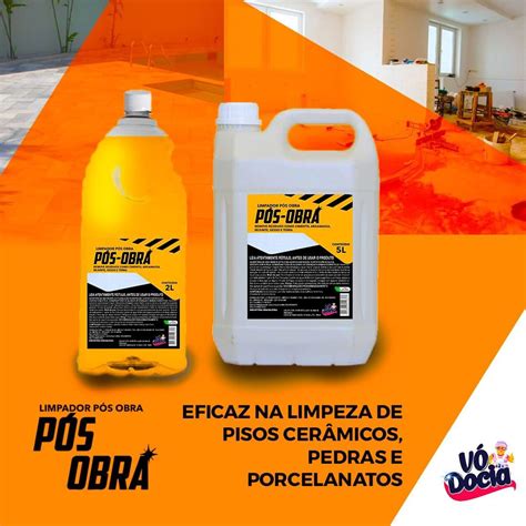 Detergente Pós Obra Vo Docia 2l Tira Cimento E Argamassa Em Promoção