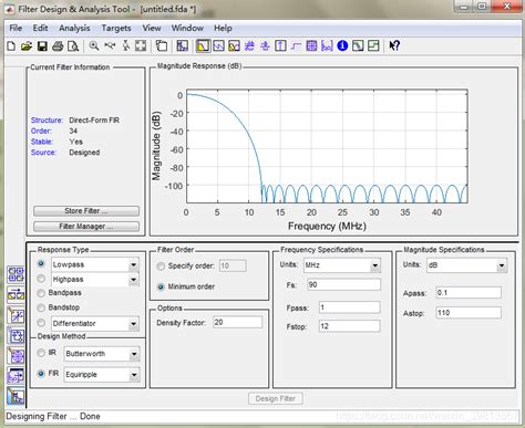 Matlab中如何使用fdattoolmatlab 中的fadtoal Csdn博客