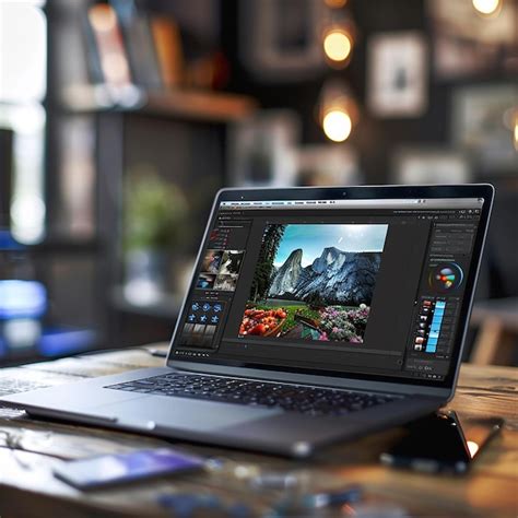 Quotediting Software Interface On Laptop Complex Toolsquot Premium Ai Generated Image