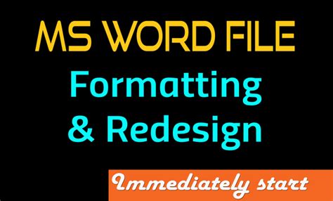 do microsoft word document formatting by mowly00150 fiverr