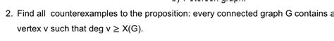 solved find all counterexamples to the proposition every