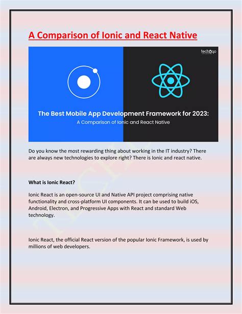 A Comparison Of Ionic And React Nativepdf