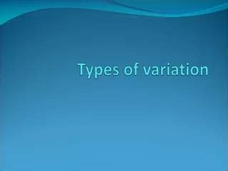 PPT Types Of Variation PowerPoint Presentation Free Download ID 4599832