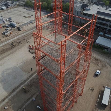 Under Construction Residential Building With Concreate Block Or Bricks Structure Premium Ai