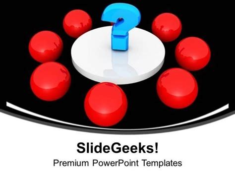 Red Balls And A Question Mark In Center PowerPoint Templates Ppt Backgrounds For Slides