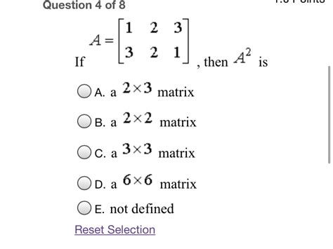 Solved A Then A Is A Times Matrix Chegg Com