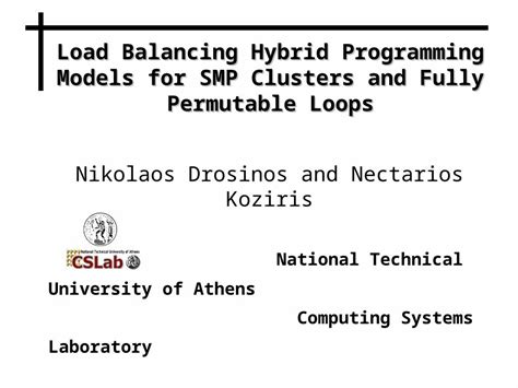 ppt load balancing hybrid programming models for smp clusters and