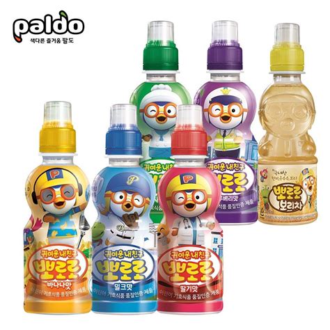 [리뷰] 팔도 뽀로로음료 6종 바나나3 밀크3 사과3 딸기3 블루베리3 보리차3 X총18개 필리핀