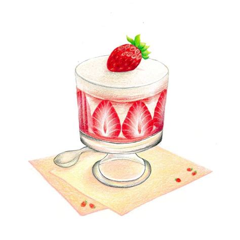 Pooding 食べ物 イラスト 食品イラスト スイーツ イラスト