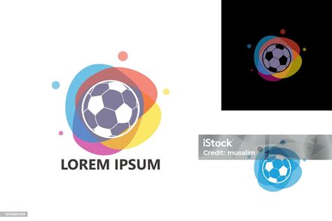 다채로운 축구 템플릿 디자인 벡터 엠블럼 디자인 개념 창조적 인 기호 아이콘 방패에 대한 스톡 벡터 아트 및 기타 이미지 방패 축구 0명 Istock