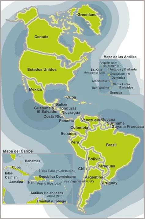 Mapa Del Continente Americano Con Sus Países Y Capitales 10 Fotos E