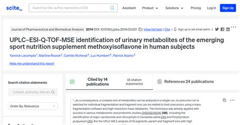 Uplc Esi Q Tof Mse Identification Of Urinary Metabolites Of The Emerging Sport Nutrition