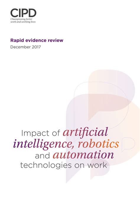 Pdf Impact Of Artificial Intelligence Robotics And Automation Technologies On Work Rapid