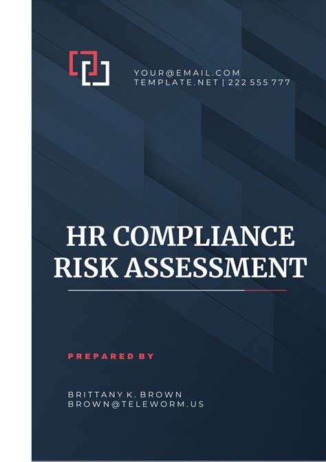 Free HR Compliance Risk Assessment Template To Edit Online